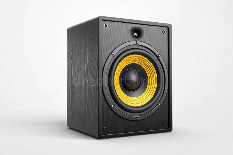 3d Realistic Sound Speaker Icon Illustration Stock Illustration ...