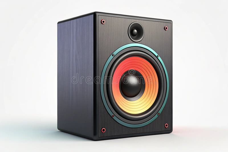 3d Realistic Sound Speaker Icon Illustration Stock Illustration ...