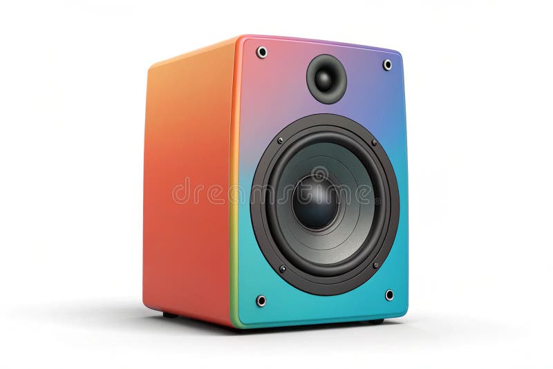 3d Realistic Sound Speaker Icon Illustration Stock Illustration ...