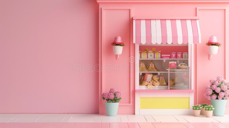 3d Realistic Store. Online Shopping Concept Stock Illustration ...