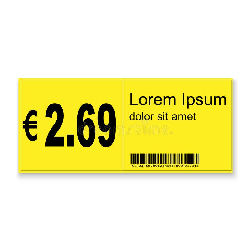 Supermarket price label stock vector. Illustration of shop - 113530567