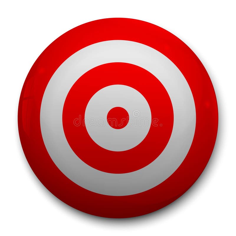 Realistic Target, 3D Illustration Stock Illustration - Illustration of ...