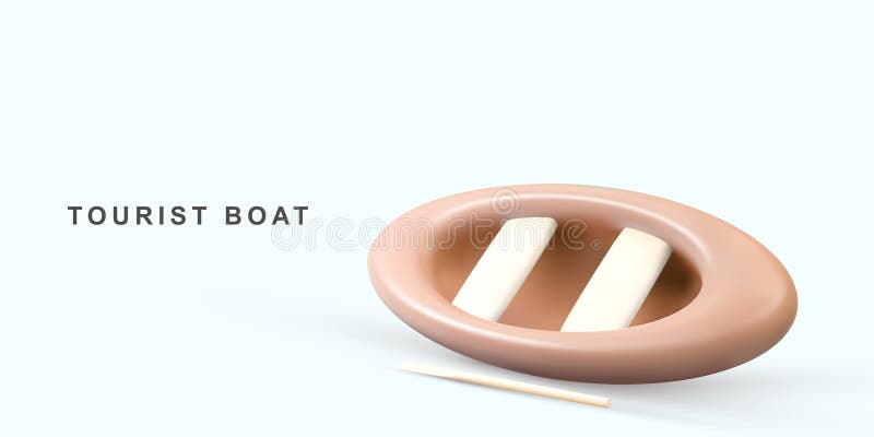 3d Realistic Tourist Boat. Vector Illustration Stock Vector ...