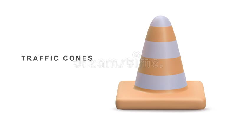 3d Realistic Traffic Cone. Vector Illustration Stock Vector ...