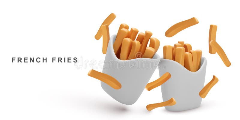3d Realistic French Fries Stock Illustrations – 262 3d Realistic French ...