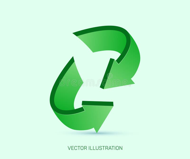 3d Realistic Unique Icon Concept Arrows Looping Circle Green Refresh ...