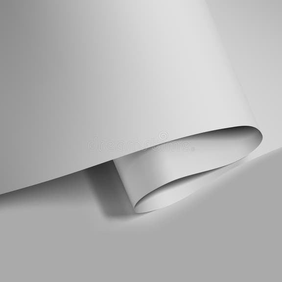 3D Realistic Untwisted Wrapping Paper Roll Paper Stock Vector ...