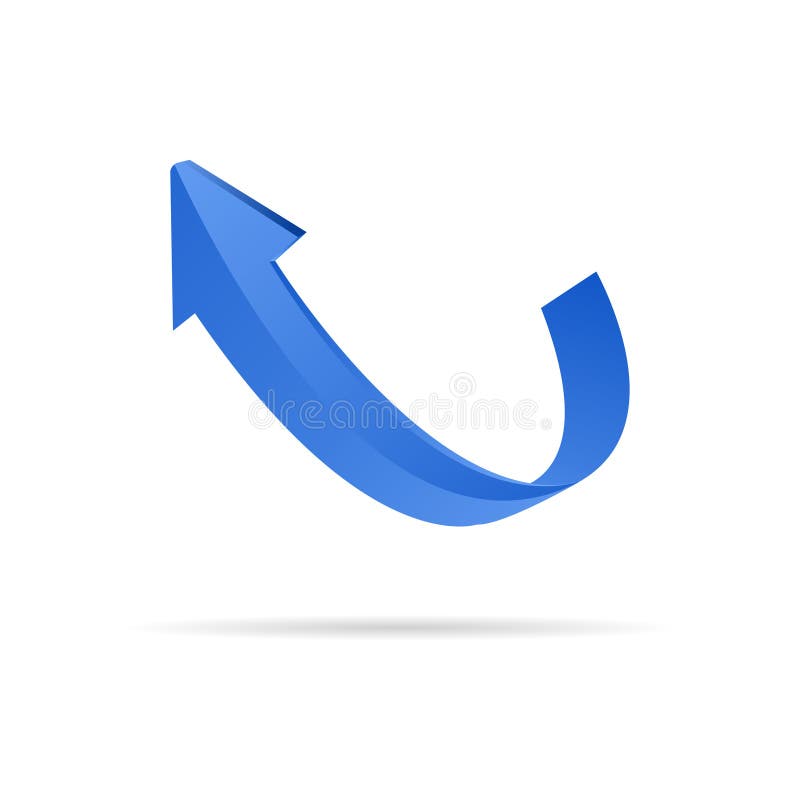 3D Realistic Up Arrow Vector Stock Vector - Illustration of chart, blue ...