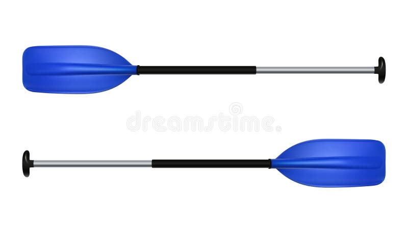 Realistic Vector Blue Oar. Isolated on White Background Stock Vector ...
