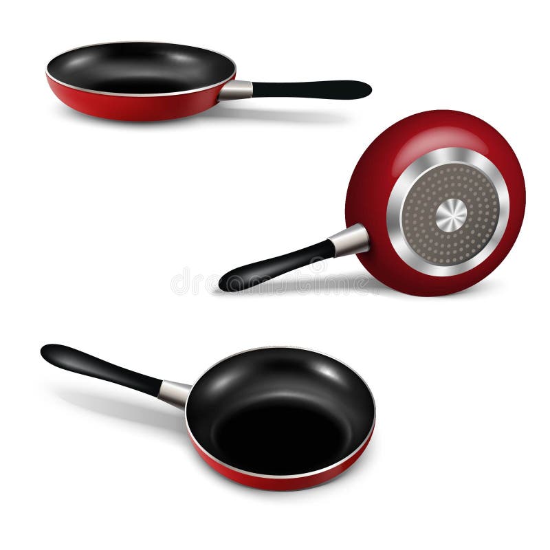 Frying Pan Isolated on White Background. Vector Stock Illustration ...