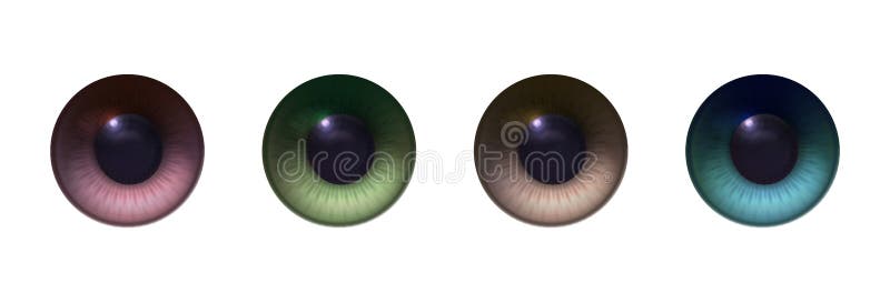 3d Realistic Vector Icon Illustration. Eye Pupil in Different Colors ...