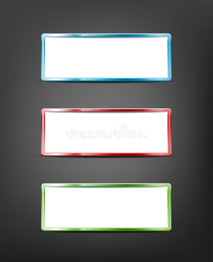 Rectangular Button Vector 3d Stock Illustrations – 598 Rectangular ...