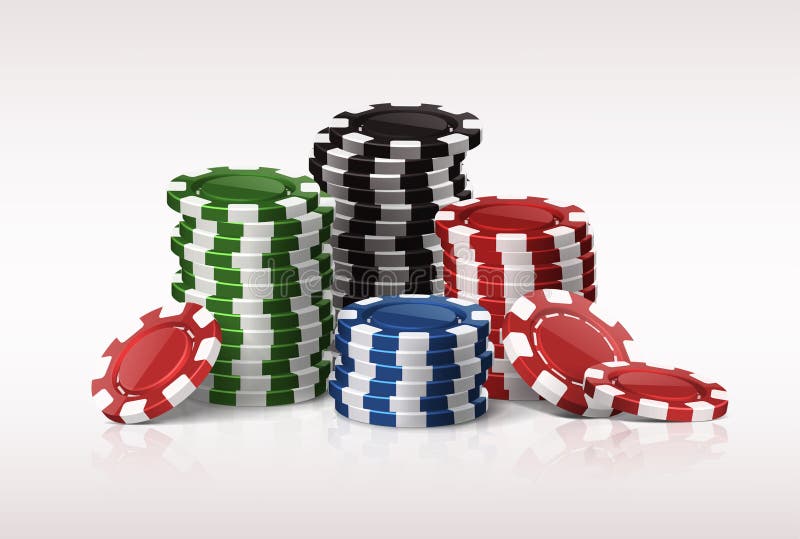 3d Realistic Vector Icon Set. Casino Poker Stack of Chips. Isolated on ...