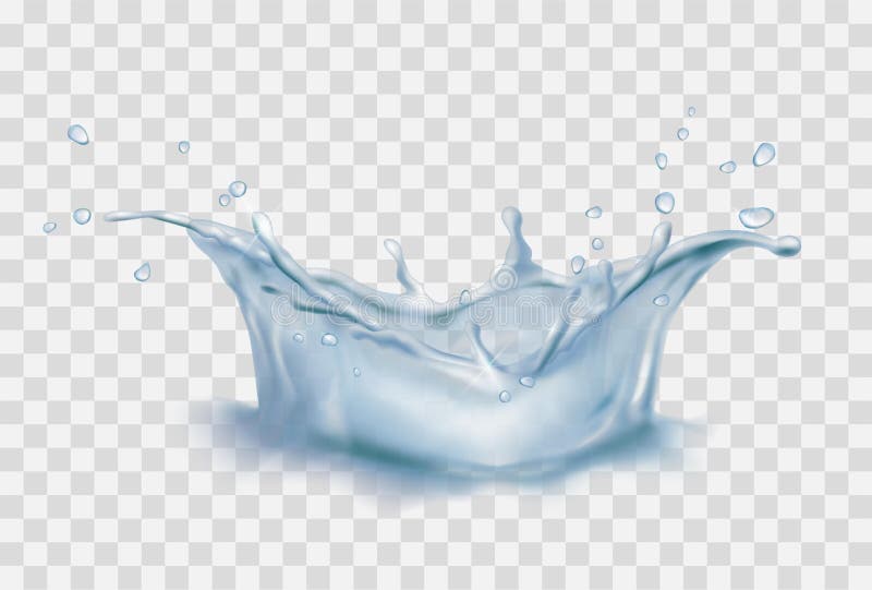 Realistic Vector Icon. Transparent Background. Water Splash Stock ...
