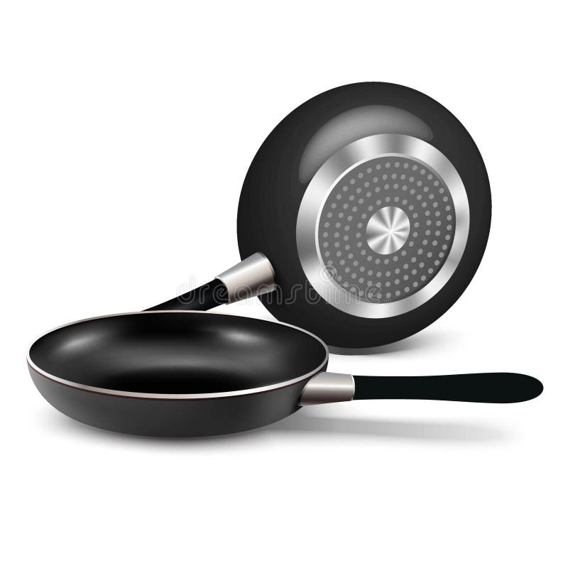 Frying Pan Isolated on White Background. Vector Stock Illustration ...