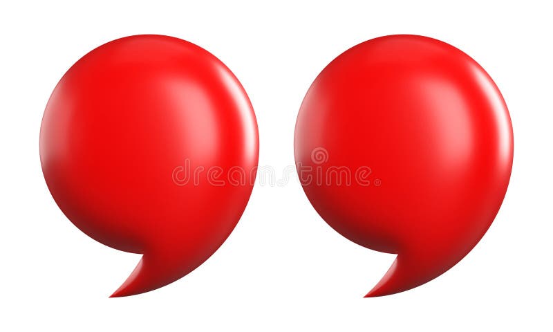 3d Realistic Vector Quotation Marks Stock Illustration - Illustration ...