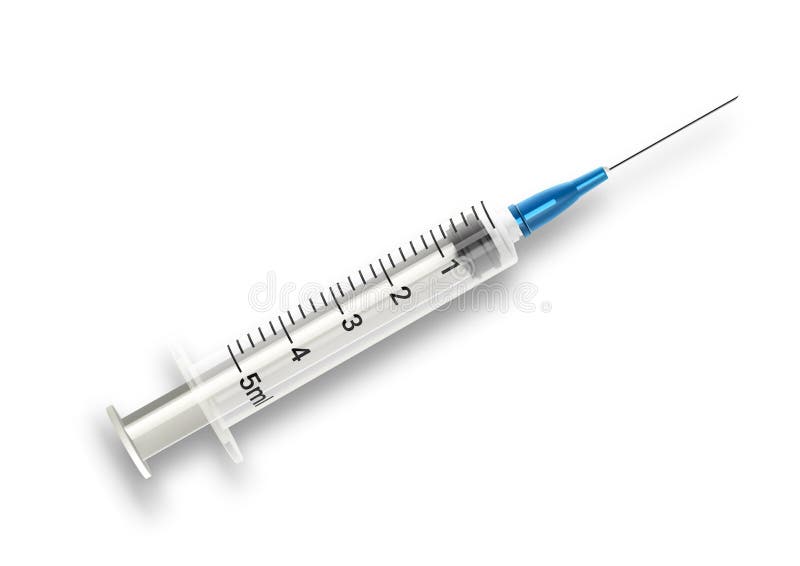 3d Realistic White Medical Syringe. Design Template on Transparent ...