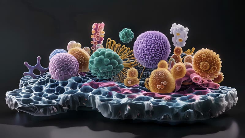 A 3D Reconstruction of a Cells Endocytic Machinery with Different ...