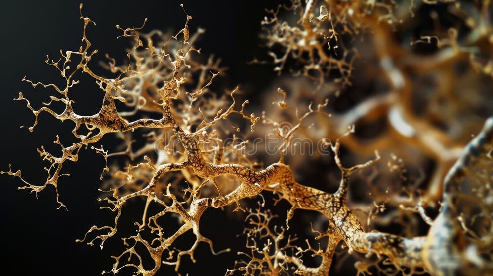 A 3D Reconstruction of a Dendritic Tree Showcasing Its Intricate and ...