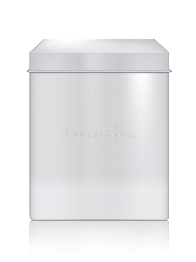 3D Rectangle Aluminum Metal Box Container Package Stock Vector ...
