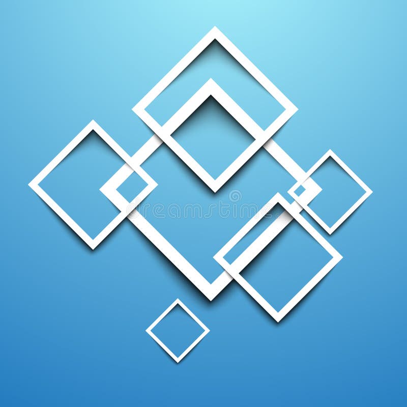 3d Rectangle Design Template Stock Vector - Illustration of paper ...