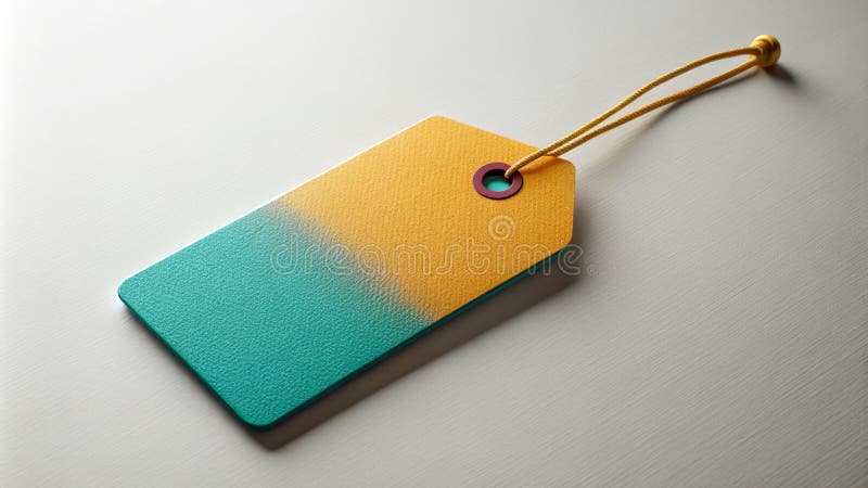 3D Rectangular Label Tag Mockup for Product Branding Rule of Thirds ...