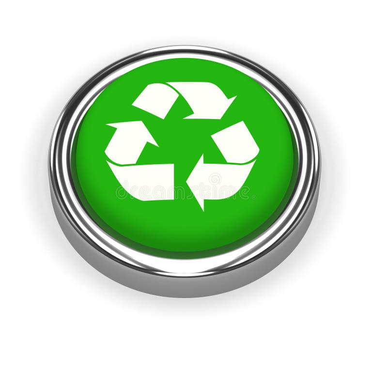 3d Recycle button stock illustration. Illustration of renewable - 39522301