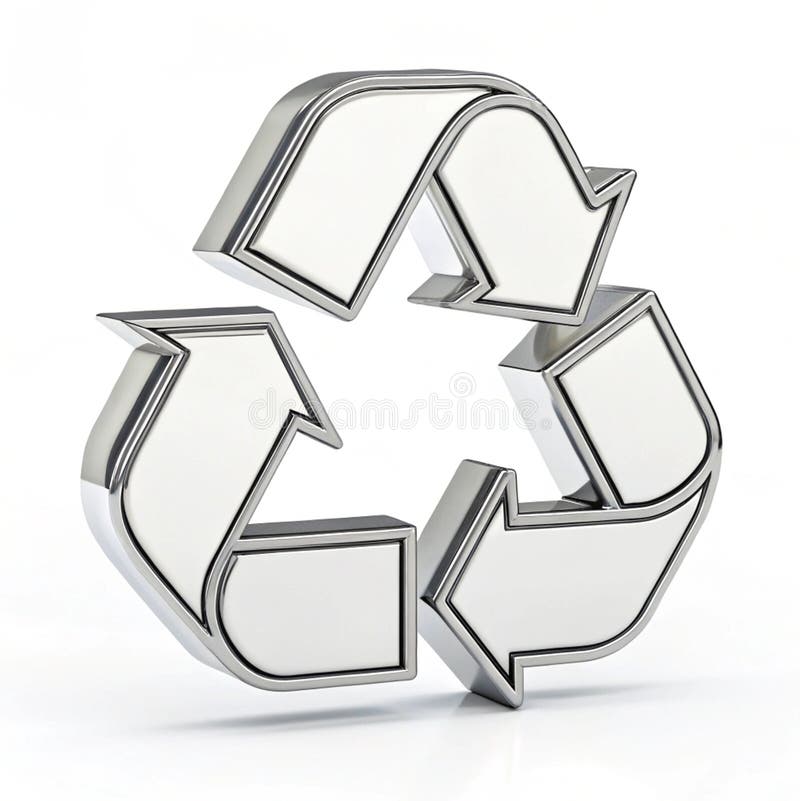 3D Recycle Refresh Reload Symbol Stock Illustration - Illustration of ...