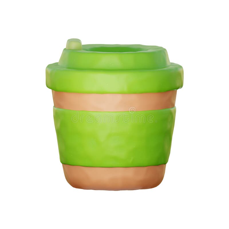 3d Recycling Coffee Cup. World Environment Day, Eco Friendly, 3d ...