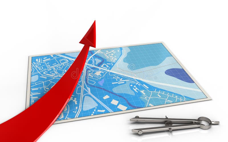 3d red arrow stock illustration. Illustration of scale - 100691042