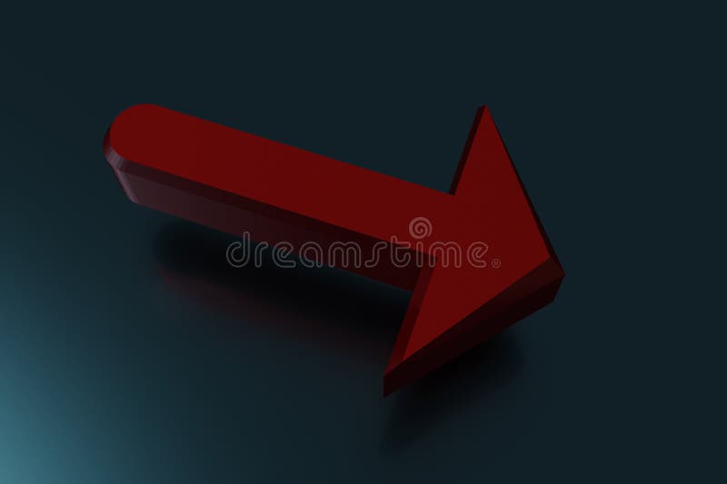3D Red Arrow Mark stock illustration. Illustration of arrow - 314517819