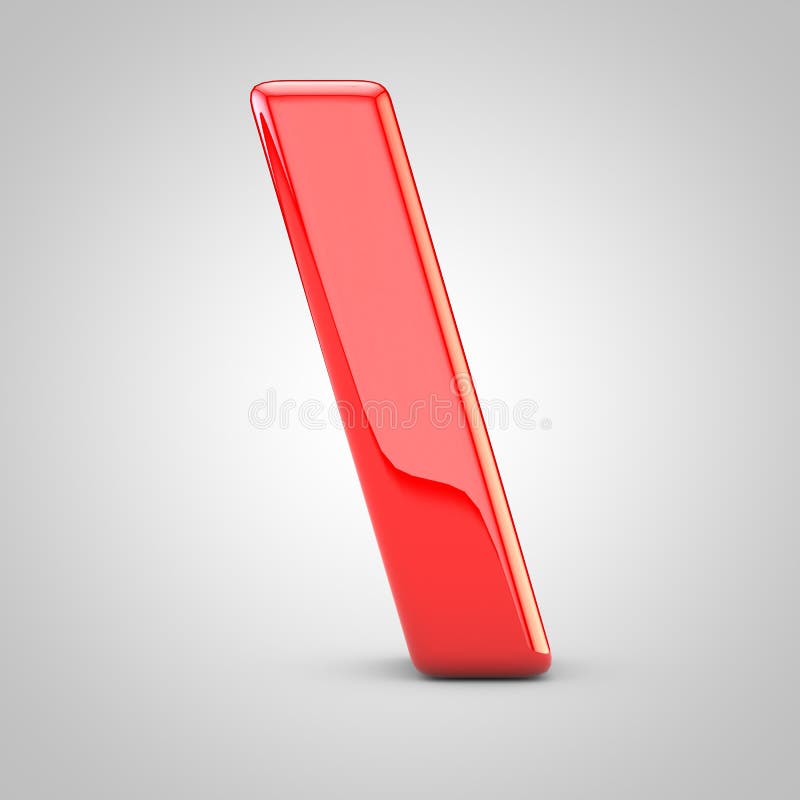 3D Red Back Slash Symbol Isolated White Background Stock Illustration ...