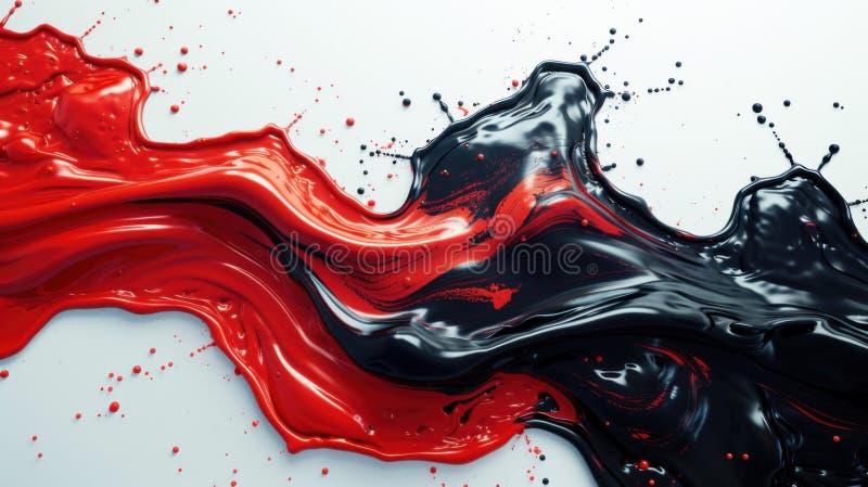 3D red and black liquid stock illustration. Illustration of wallpaper - 328893484