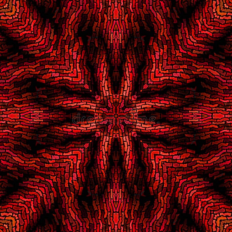 3d Red Black Octagonal Mosaic Style Pattern Stock Illustration ...