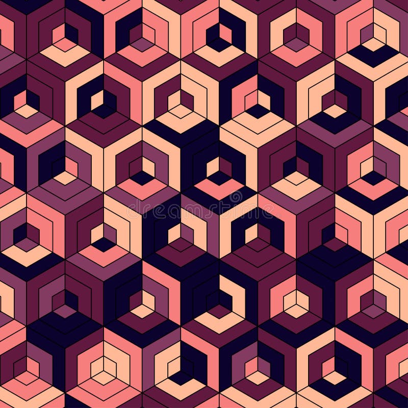 3d Red Block Hexagone Background Stock Vector - Illustration of hexagon ...