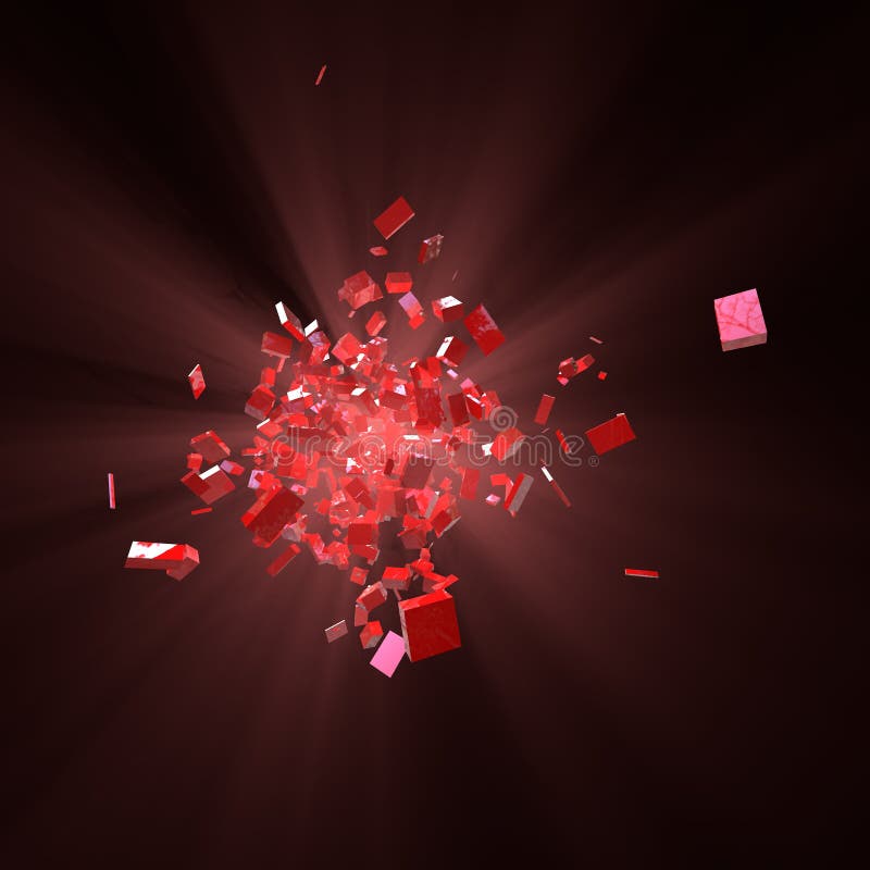 3D Red Blocks stock illustration. Illustration of cubic - 44692751