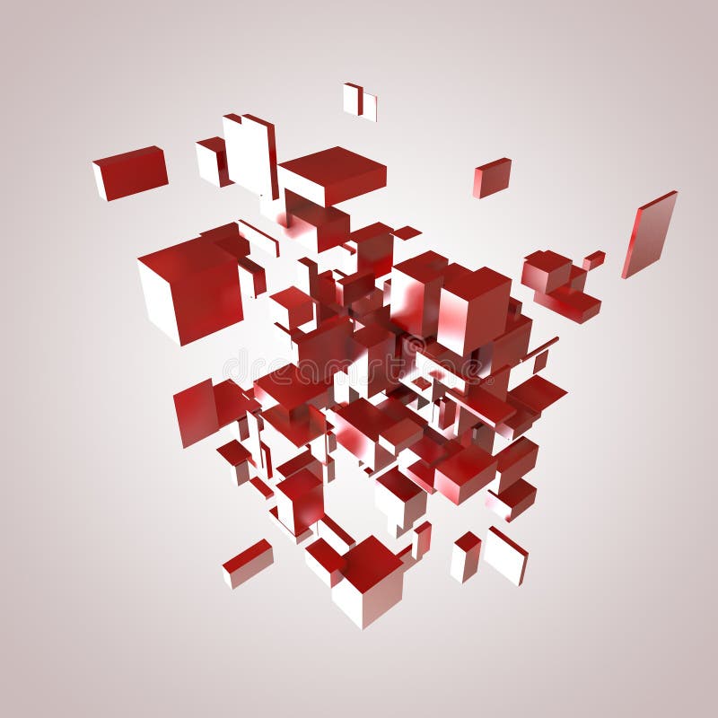 3D Red Blocks stock illustration. Illustration of play - 44692767
