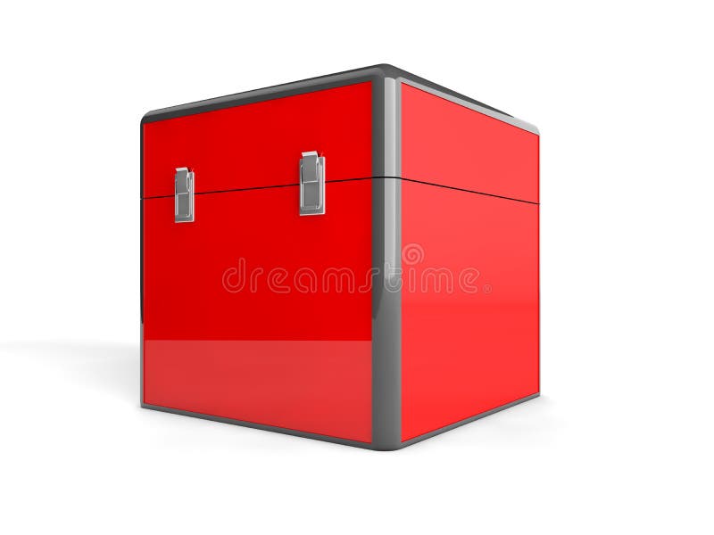 3d red box stock illustration. Illustration of assistance - 33036953