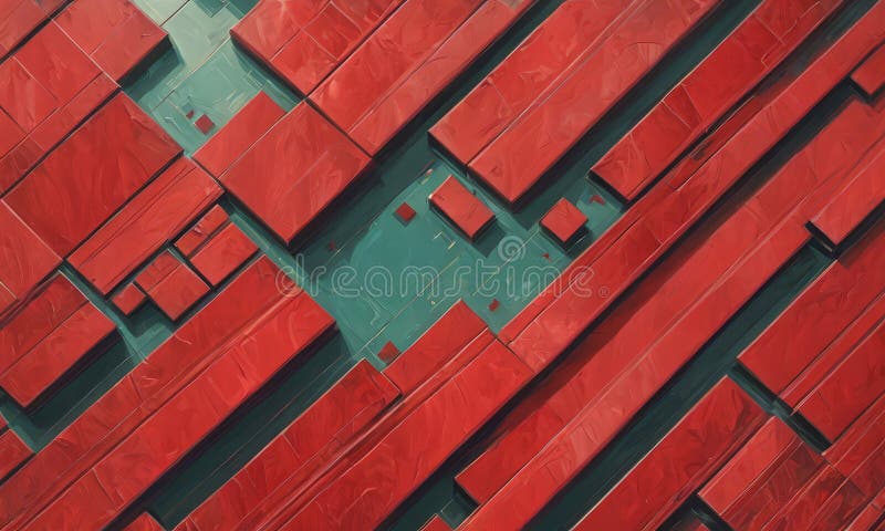 3D Red Brick Wall Features Grid-like Pattern Rectangular Bricks, with ... 3D Red Brick Wall Features Grid-like Pattern Rectangular Bricks, with ...