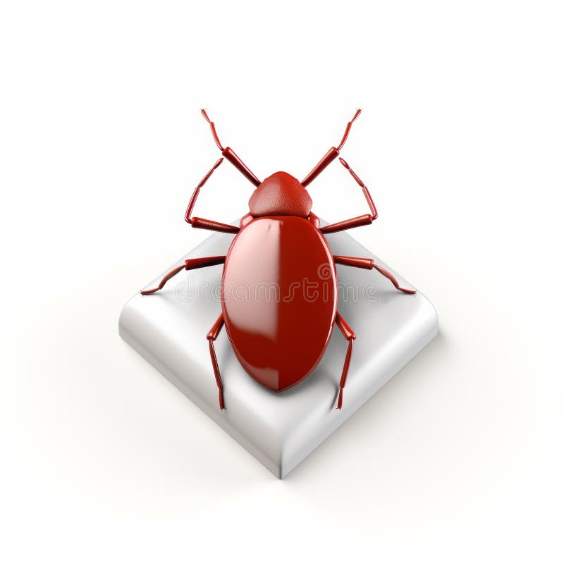 3d Red Bug on White Paper: Social Commentary Plaque Style Stock ...