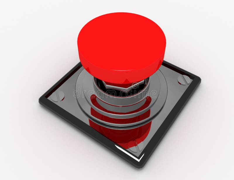 3d Red Button Isolated .3d Rendered Illustration Stock Illustration ...