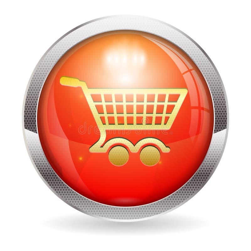 Shopping Cart Button stock vector. Illustration of business - 29729253