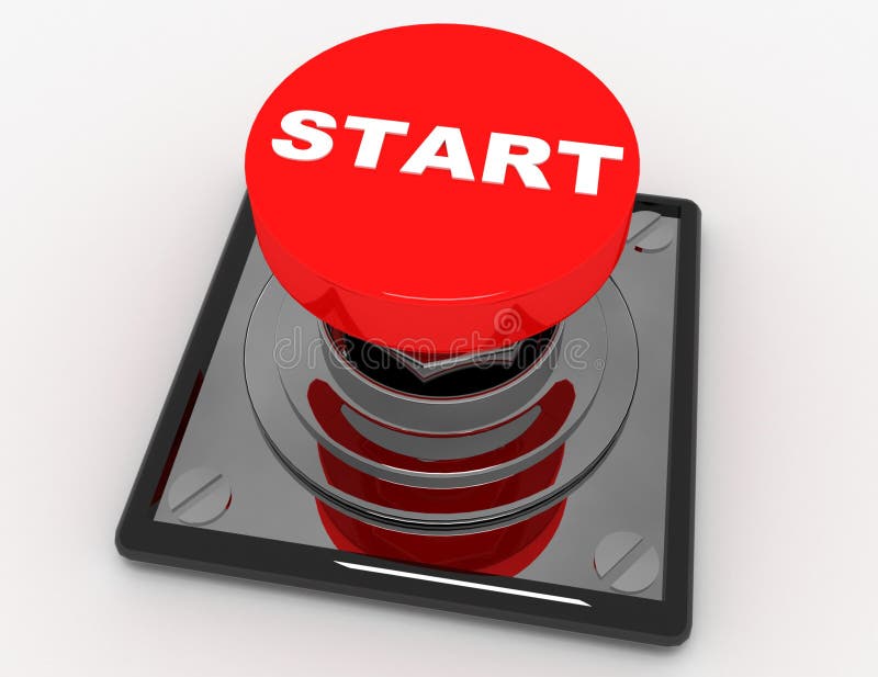 3d Red Button Start .3d Rendered Illustration Stock Illustration ...