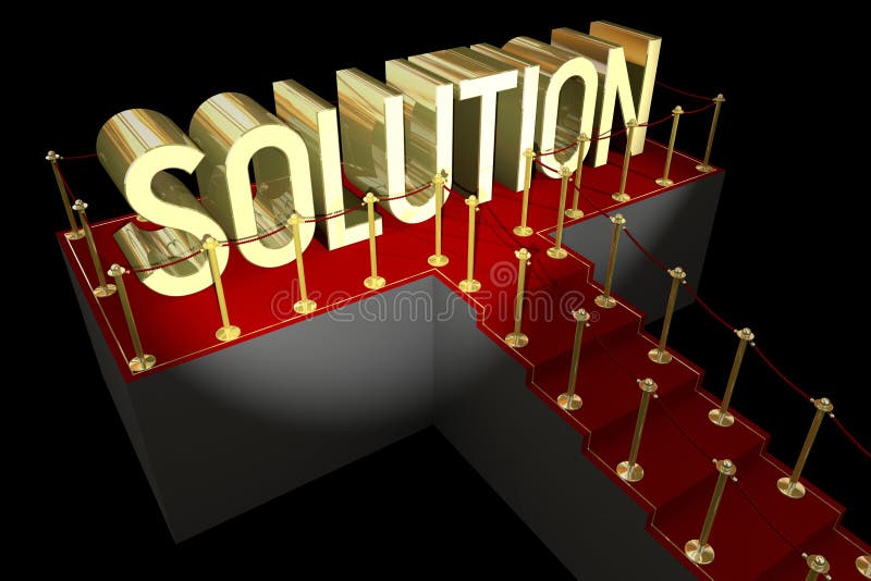 Illustration of Solution Click Here Symbol with Colourful Design Stock ...