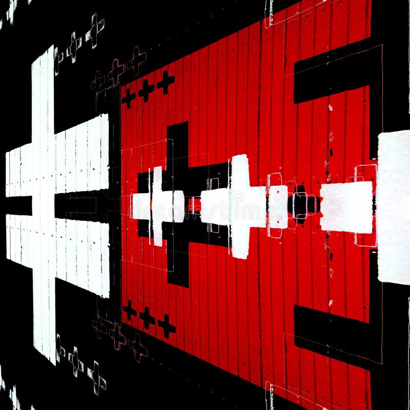 3D Red Crosses, Addition Sign and Symbol Stock Illustration ...