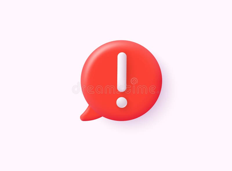 3d Red Danger Attention Bell or Red Emergency Notifications. 3D Web ...