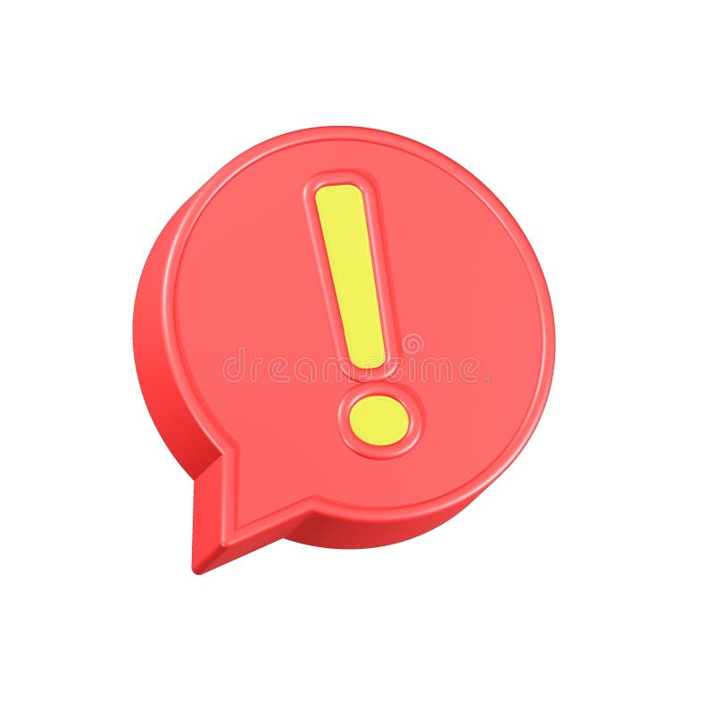3d Red Danger Attention Bell or Red Emergency Notifications Alert on ...