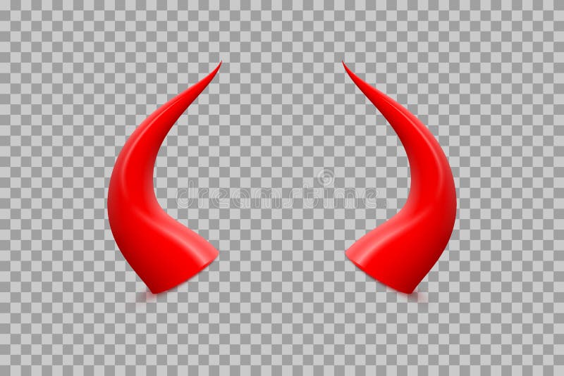 3d Red Devil Horns of Devilish Scary Monster from Hell, Realistic ...