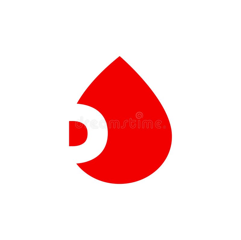 D with Red Drop Icon. D Drop Stock Vector - Illustration of droplet ...