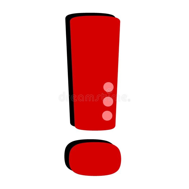 3d red exclamation mark stock photo. Illustration of font - 253202904